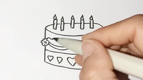 我来教你画生日蛋糕