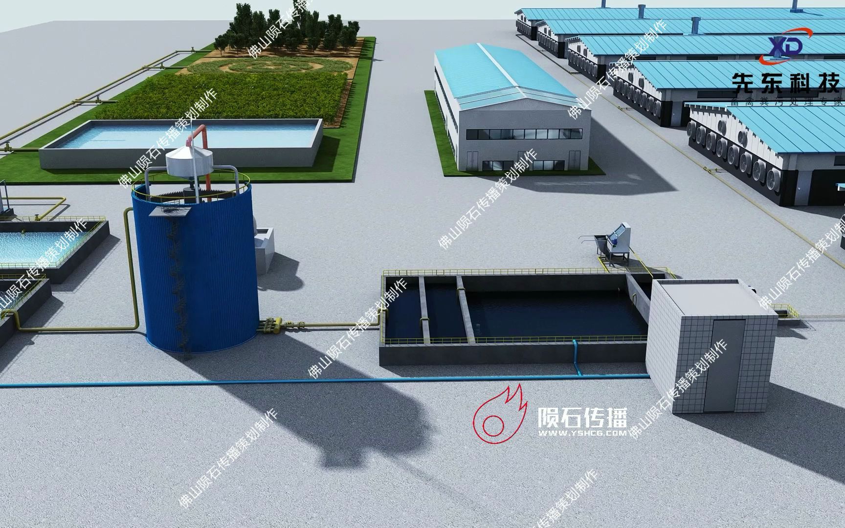 广州三维动画污水处理动画让你的设备不再吹牛