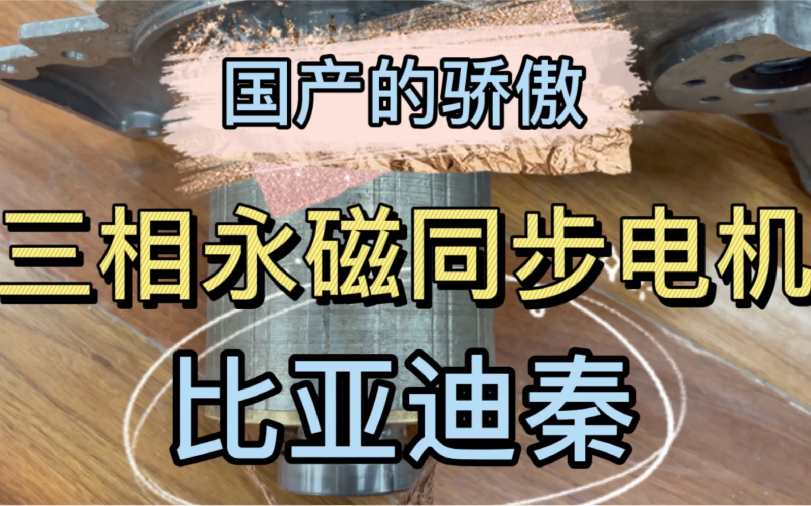 比亚迪秦混合动力汽车电动机,这是什么牛马。