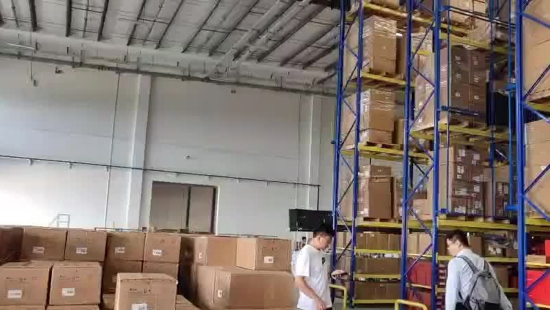 客户现场实地勘测,配三向车,落地#仓储货架