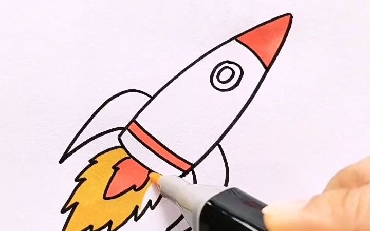 教你简笔画火箭,你学会了吗?