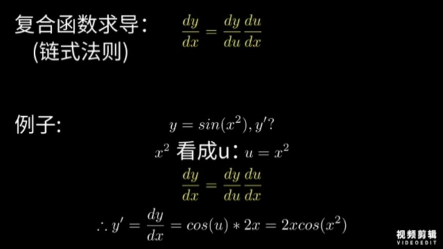 复合函数求导:链式法则