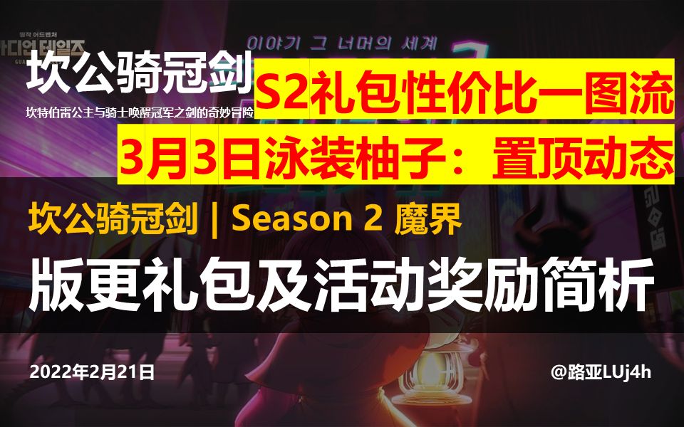 【坎公骑冠剑】第二季性价比一图流汇总!持续更新见置顶动态