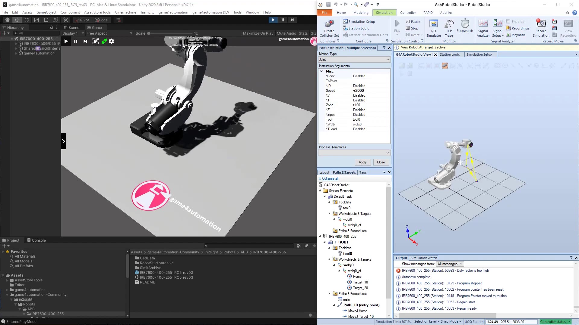 Unity ABB RobotStudio and Simit