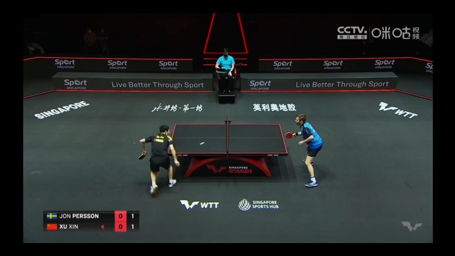 2022WTT新加坡站佩尔森0:3许昕