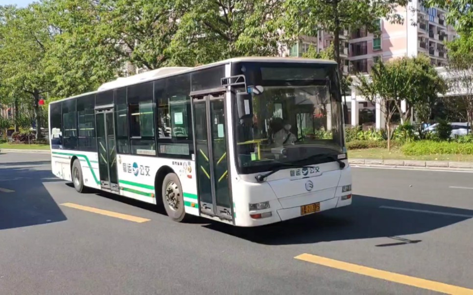 【佛山公交】原色金旅12m级纯电动 粤运公交高峰1路厦门金旅纯电动...