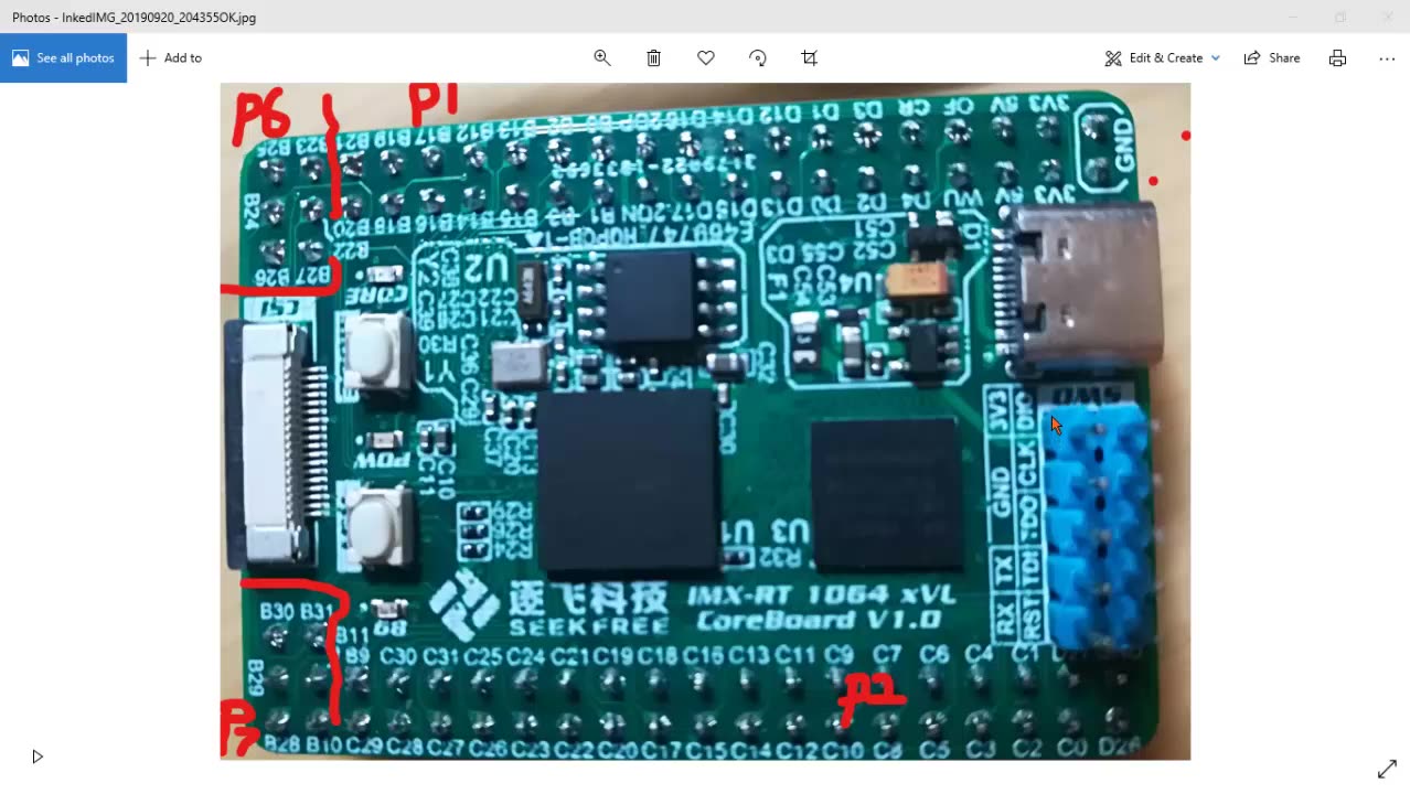 逐飞RT1064核心板简介以及GPIO引脚对应关系
