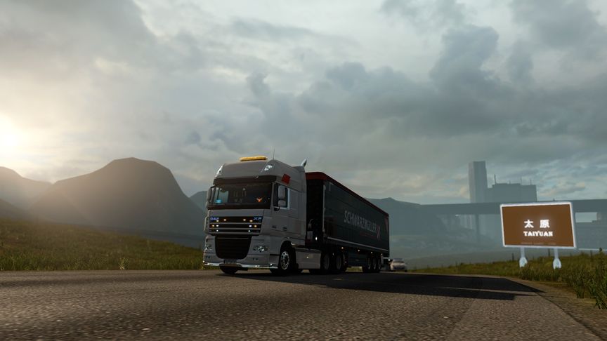 中国卡车模拟,惊险川藏线之旅启程,从太原出发,第一站先到成都