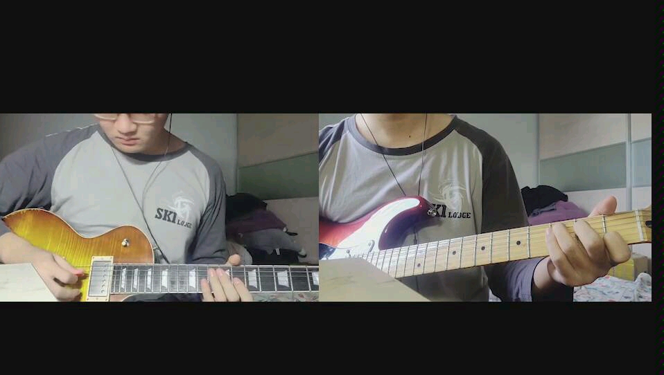 家驹贯中双吉他 真的爱你 前奏 音画分录 效果器ge200 电吉他 ...