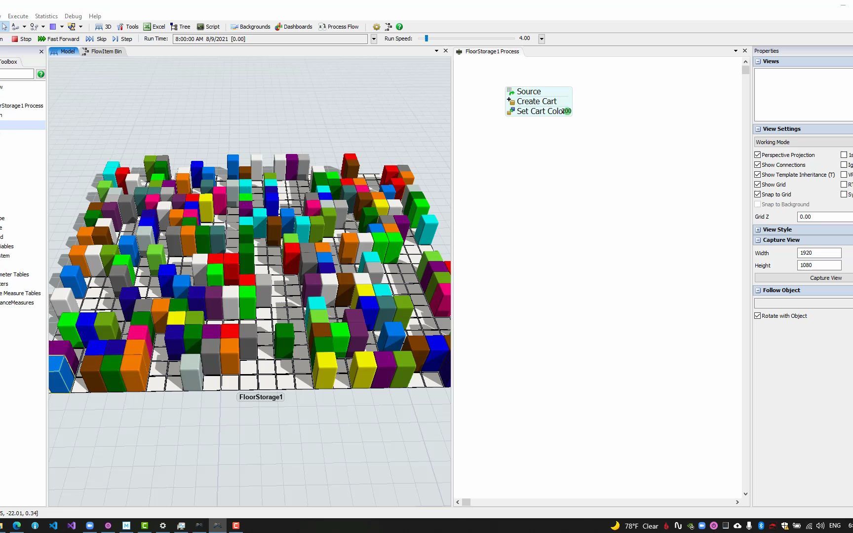 Kiva场景仿真模型搭建培训视频(上篇)-Flexsim V2021版本