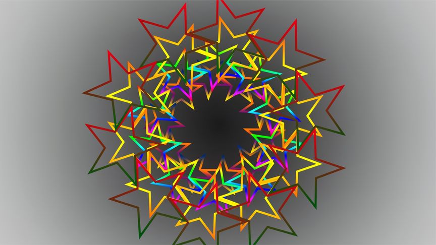 PS教程 PS绘制 五角星组合花效果 学浪计划