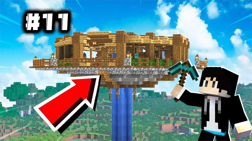 【木鱼】我的世界:为了抵御丧尸们的入侵,居然在空中搭建了房子