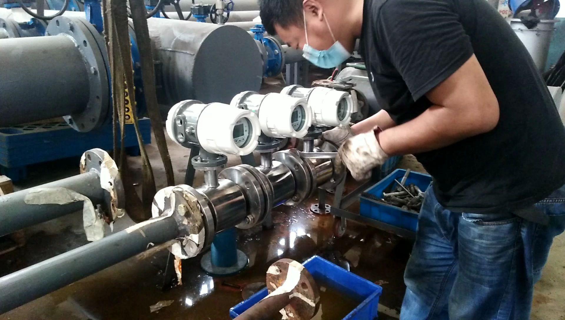 一次标定三台电磁流量计也只有大泉流量小哥敢这么操作