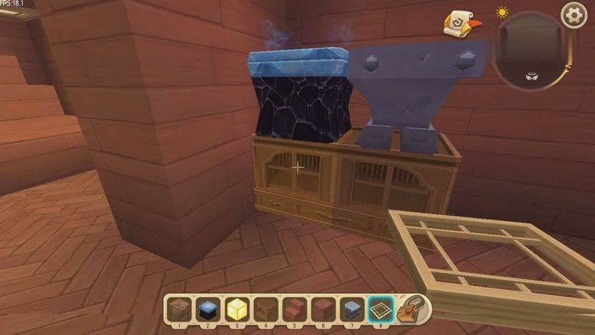 迷你世界生存建筑教学 木质别墅简单整洁的工作室装饰方法