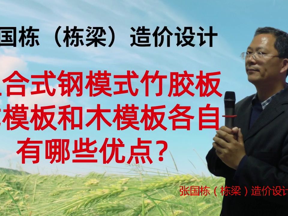 7.张国栋(栋梁)造价设计:组合式钢模式竹胶板式模板和木模板各自有哪...