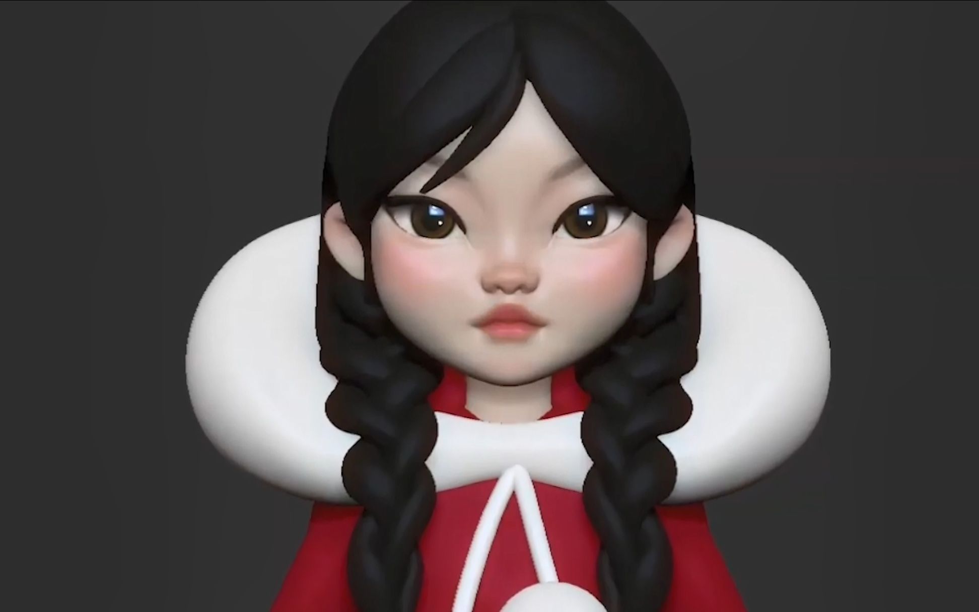 【3D建模】ZBrush制作一个麻花辫女孩3D模型