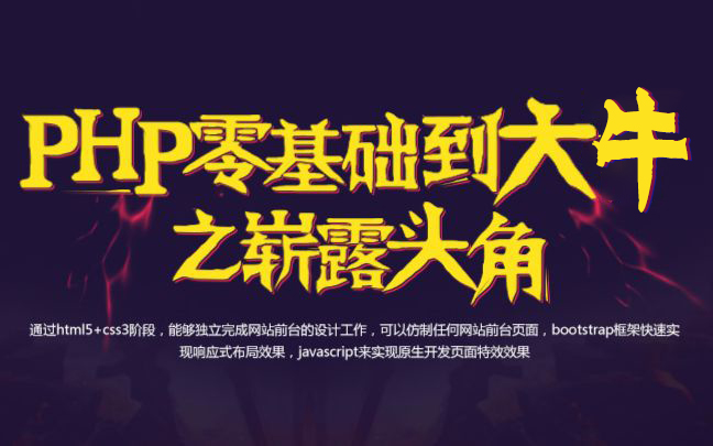 黑马程序员PHP全系列教程(P1崭露头角)