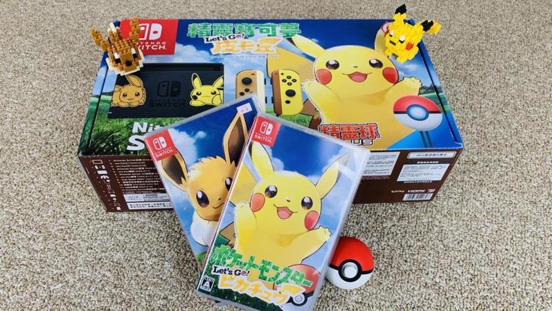 口袋盒 开箱NSLet\\\'sgo皮卡丘伊布限定版任天堂Switch