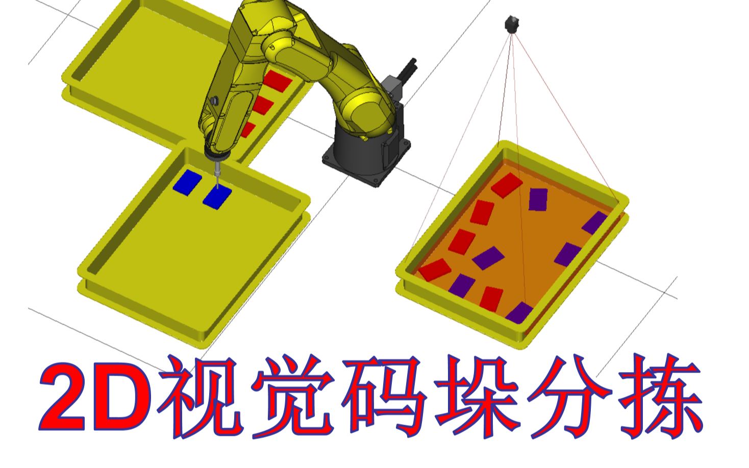 ROBOGUIDE仿真软件《2D视觉补正\颜色识别分拣码垛》教程