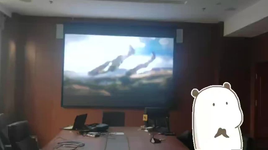 视频会议系统LED全彩屏调试间隙看个电影娱乐一下[色][色][色]