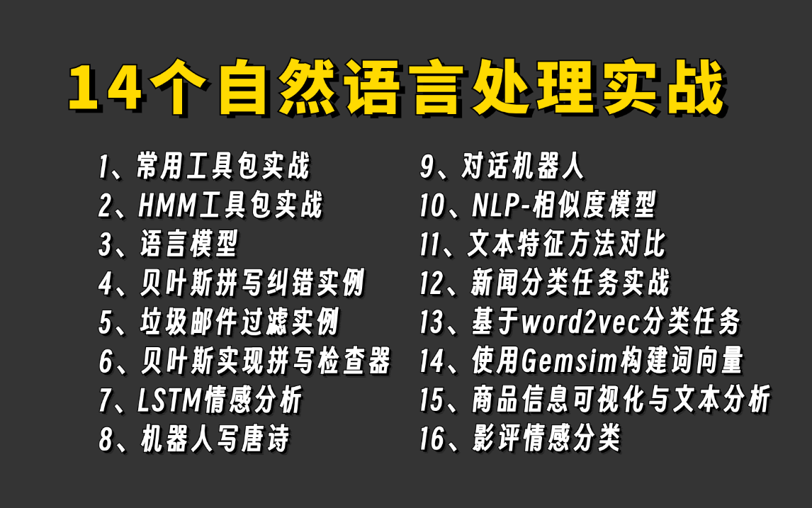 ...词向量、对话机器人、贝叶斯邮件过滤、HMM、语言模型、新闻分类...