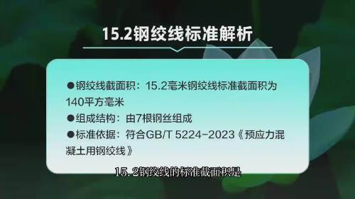 15.2钢绞线截面积揭秘!施工选型必看,别再算错了!