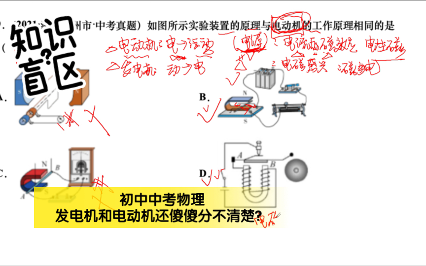 初中中考物理发电机和电动机还傻傻分不清楚?不存在的,进来秒懂