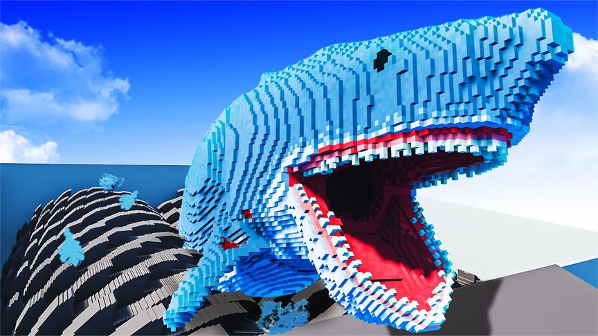 拆家模拟器:我召唤了这巨型鲨鱼,又把它消灭了