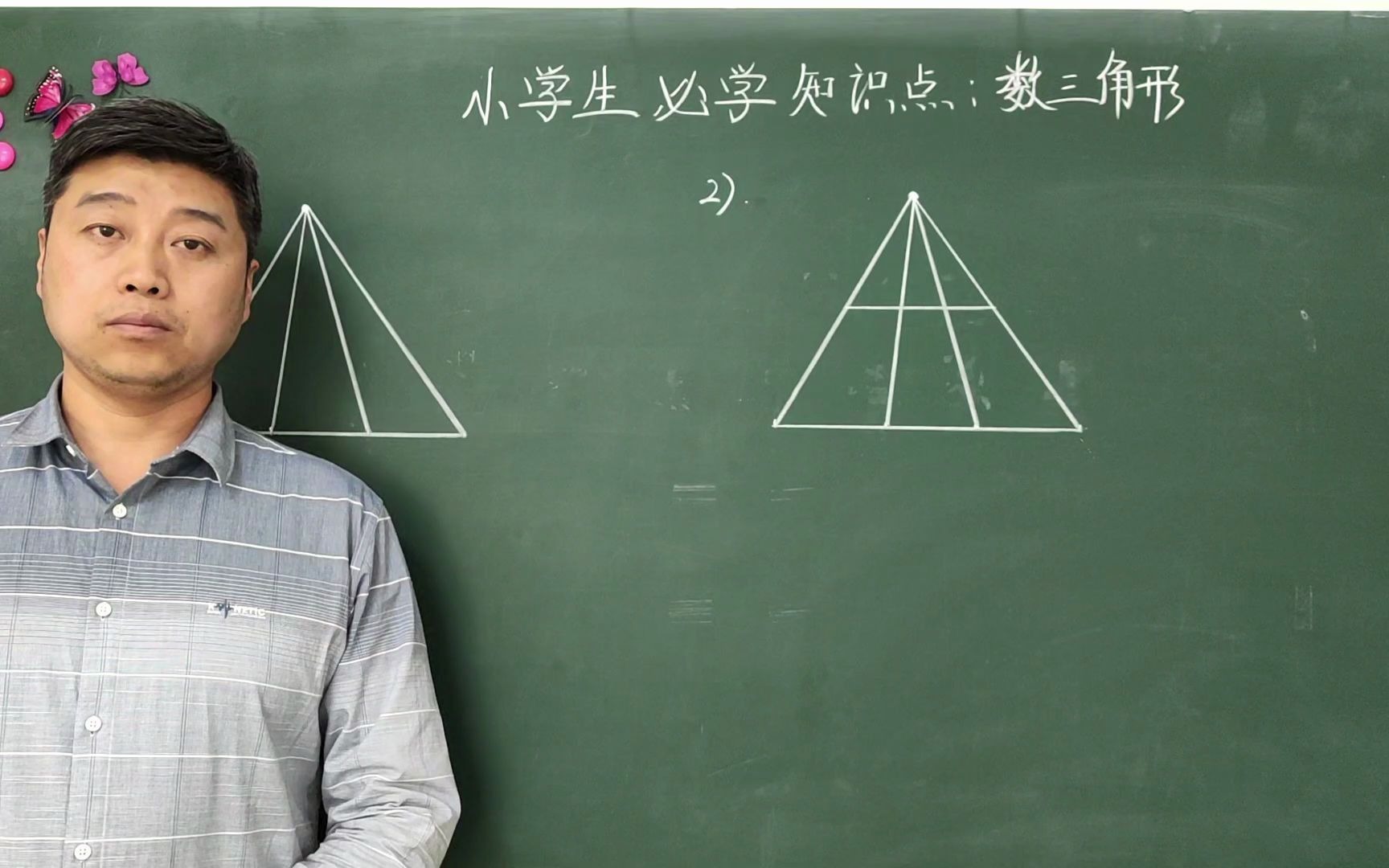 二年级数学培优:数图形巧数组合图形中有多少个三角形。