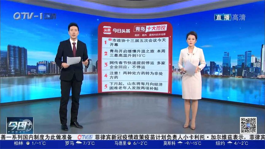 青岛十大热议:市政协十三届五次会议今天开幕
