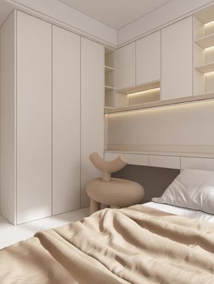 小卧室榻榻米 #装修设计 #设计案例分享 #卧室 #卧室设计 #奶油风