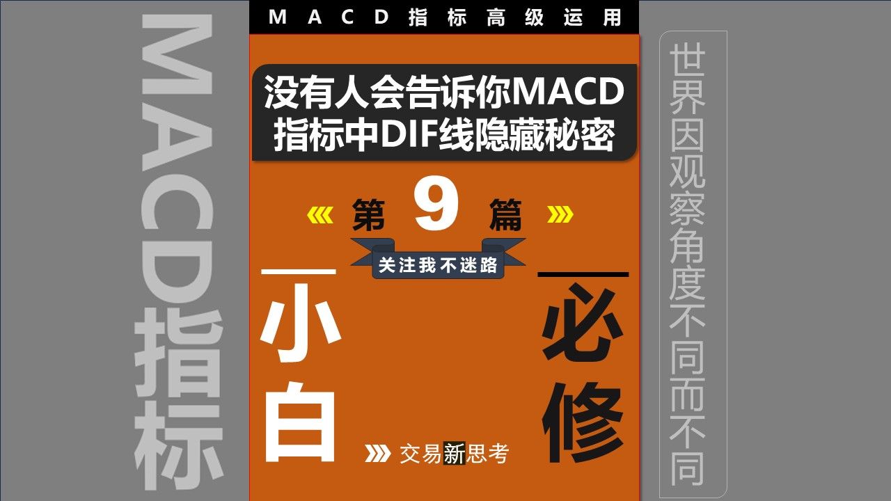 没有人会告诉你MACD指标中DIF线隐藏秘密(小白必修第九篇)