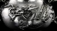 ANTIQUE 20thC JAPANESE SOLID SILVER DRAGON TEA ...