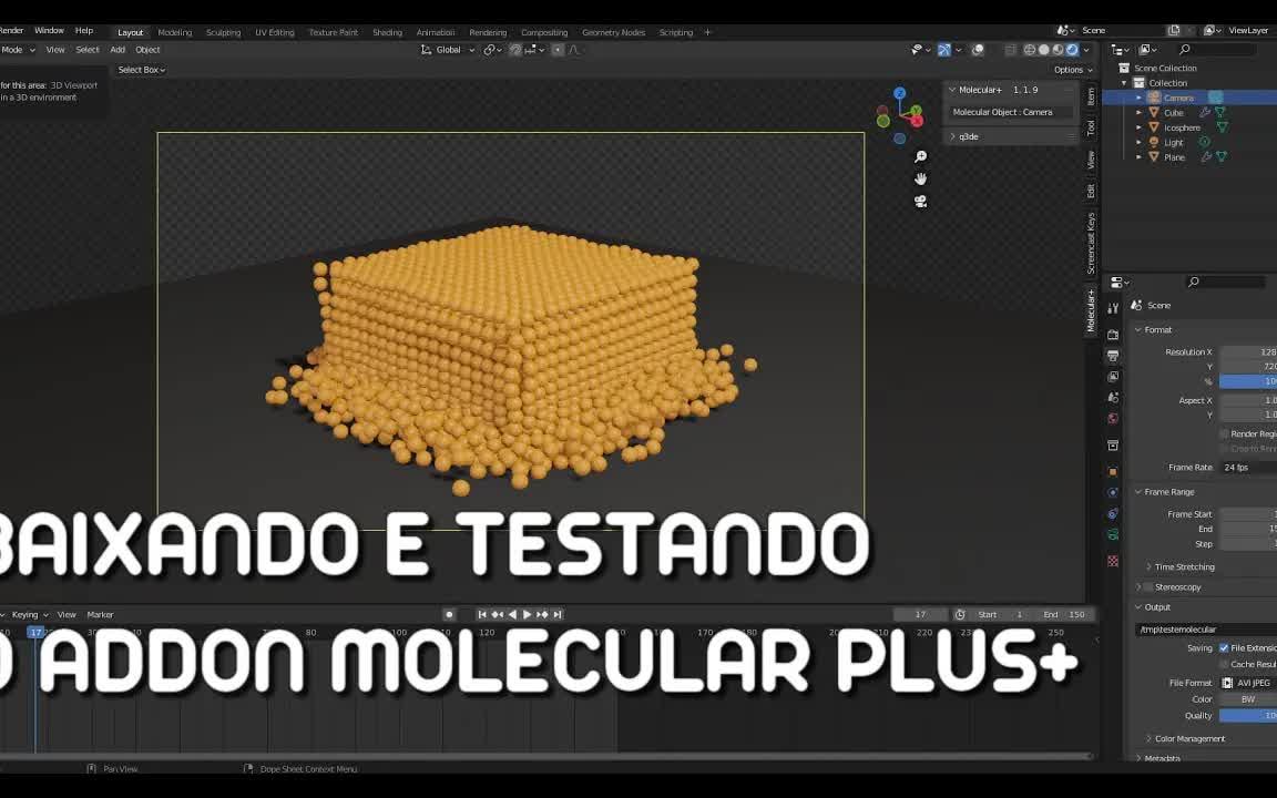 Blender中文版插件Molecular Plus 教程MOLECULAR PLUS+ 插件/下载...