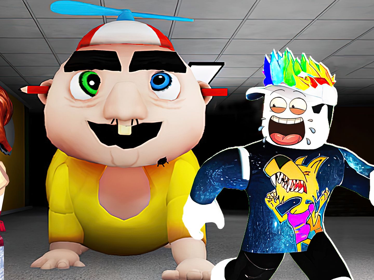 Roblox逃离婴儿罗比2:怪物突然发狂,对我穷追不舍!灰狼_哔哩哔哩...