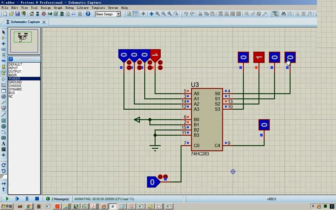 [数字电路]8421(BCD)码转余3码之加法器电路