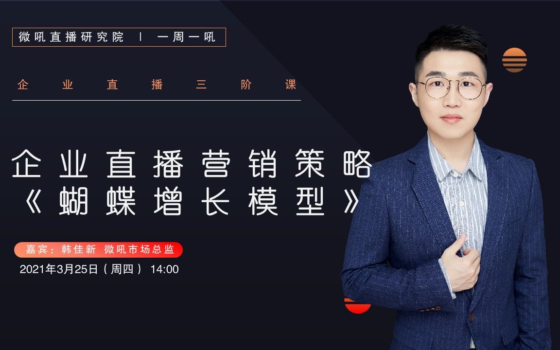 一周一吼 第03期 | 企业直播营销策略《蝴蝶模型》