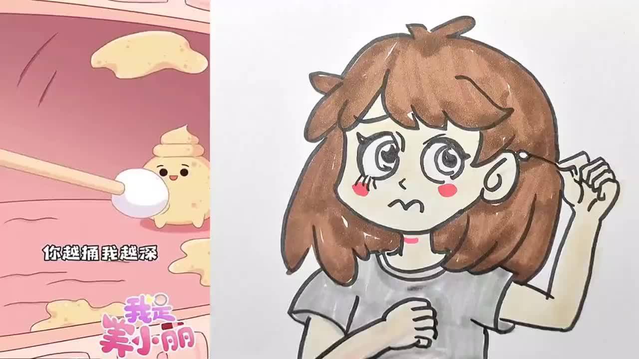 看动画学画画,动漫人物,小姑娘简笔画