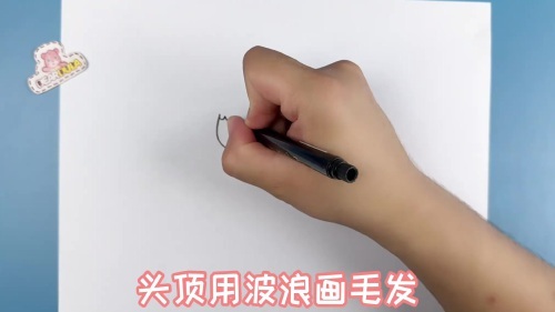 小绵羊简笔画怎么画,画可爱的小绵羊简笔画,适合7-9岁儿童绘画