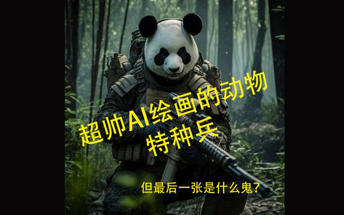 用AI画了一组动物版特种部队,画风超酷,但最后一张是个啥?