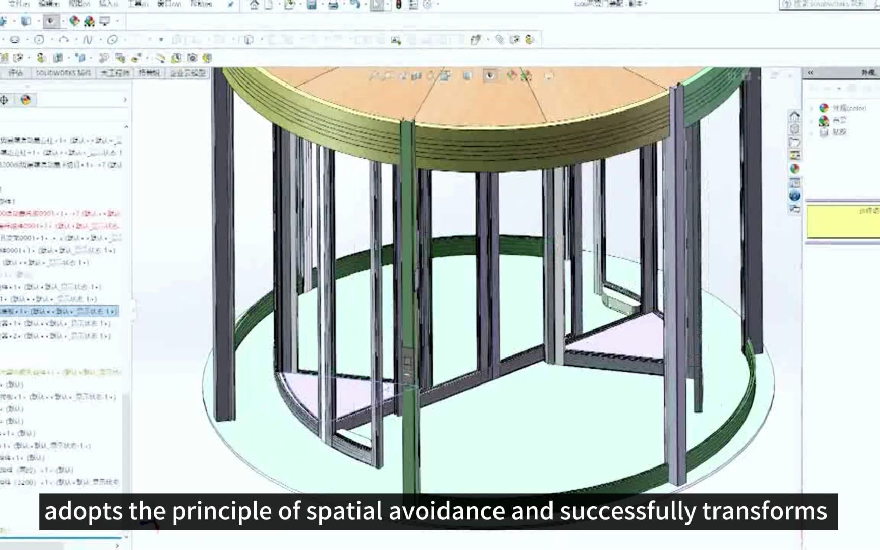 锐泽展箱回缩不夹人旋转门——探究旋转门入口夹人的真正原因