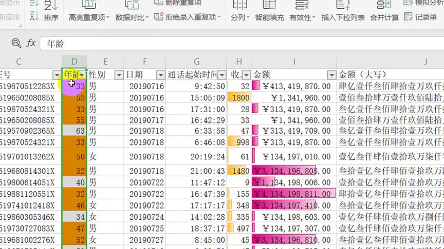 Excel符合条件的数据醒目显示