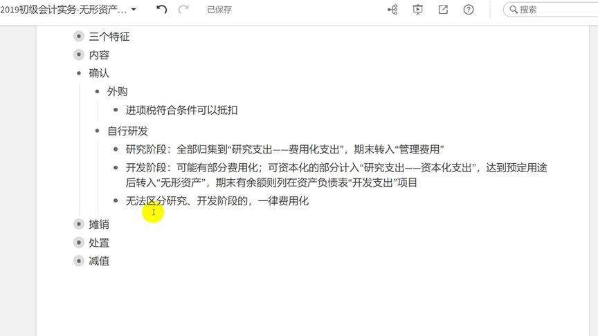 2019初级会计实务总复习-无形资产