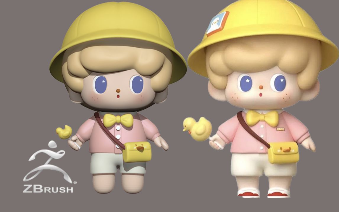 自从学会了zbrush手办建模,接外包一直让我很富裕!盲盒手办制作,学完...