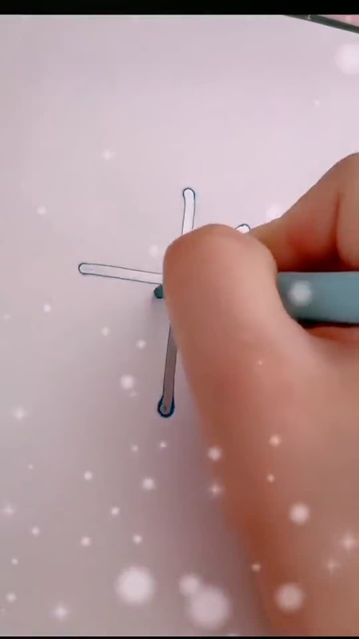 你那里下雪了吗?简笔画 雪