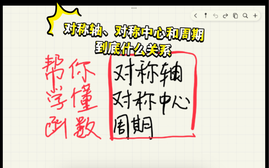 函数对称轴、对称中心与周期的关系及应用
