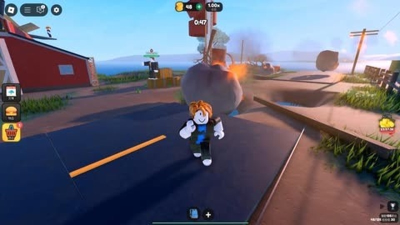 roblox:灾难模拟器,燃烧的陨石