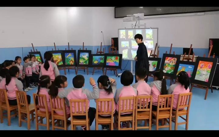 幼儿园公开课 幼儿园大班美术公开课《手形创意画》美术 创意画 幼师...