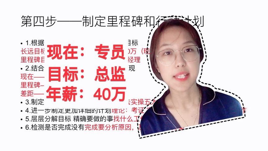 职业规划|第五集 制定里程碑和行动计划 从专员怎样一步步到总监