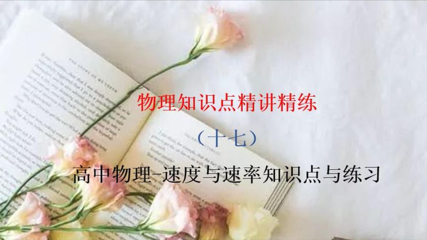 北大学霸带你学,高中物理速度与速率,重在识别矢量与标量